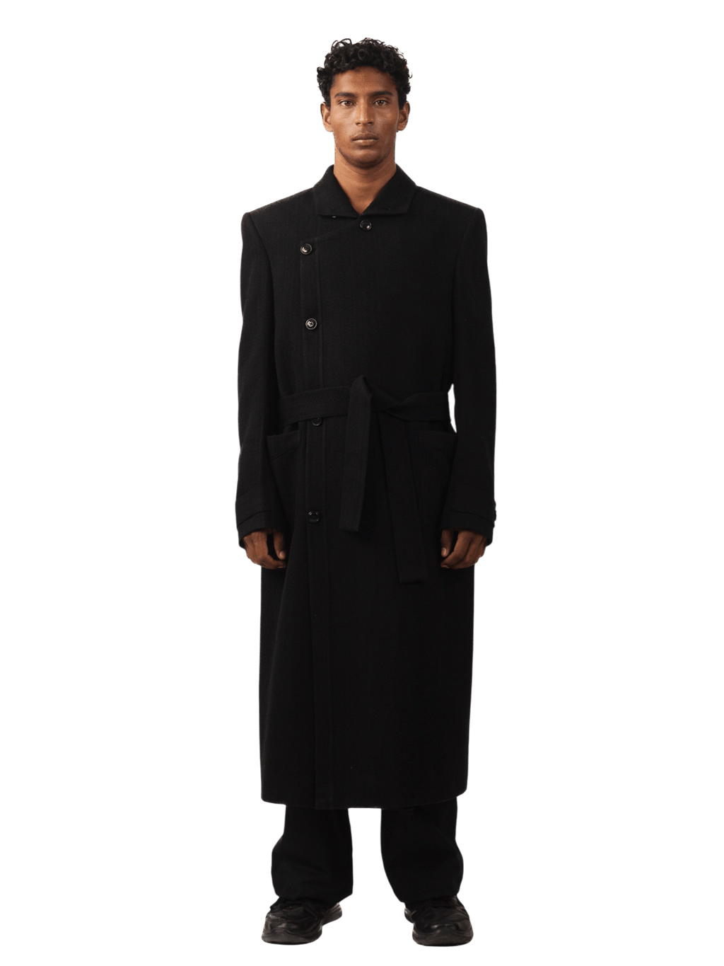 Black Dobby Trench Coat – Rastah